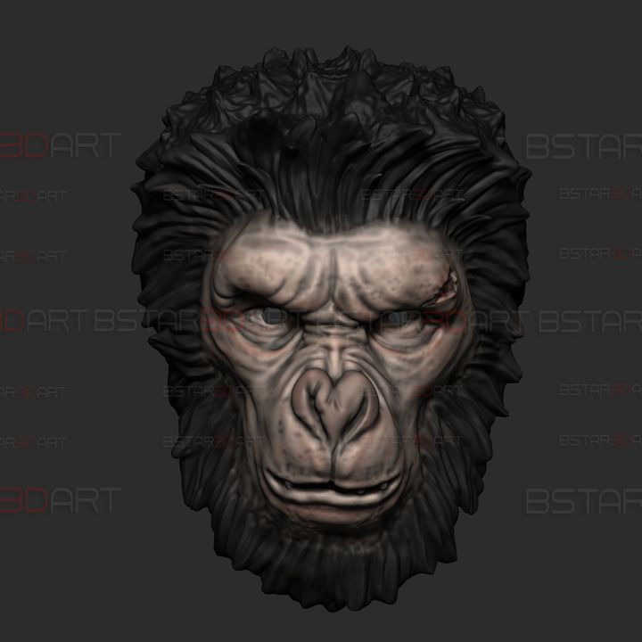 3D Printable Monkey Man Mask - Halloween Cosplay by 3DpropsDesigns
