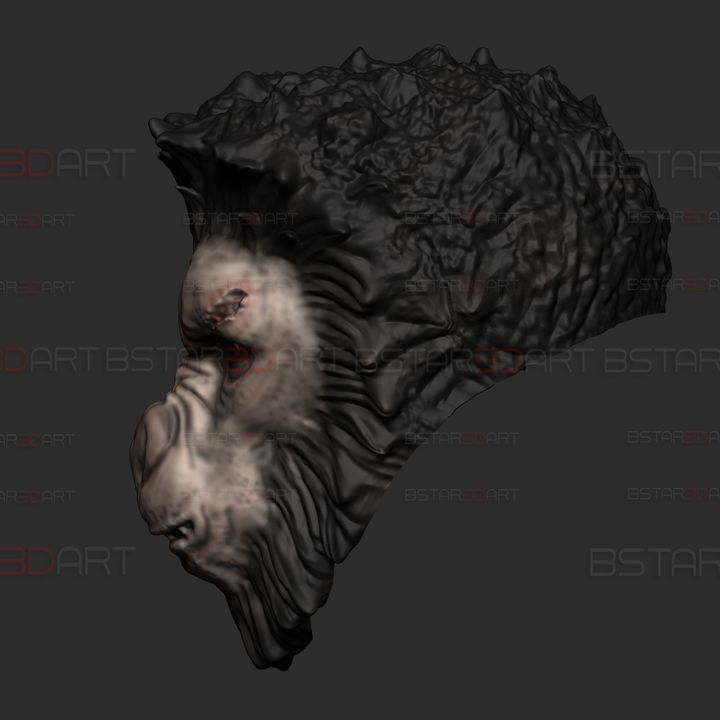 3D Printable Monkey Man Mask - Halloween Cosplay by 3DpropsDesigns