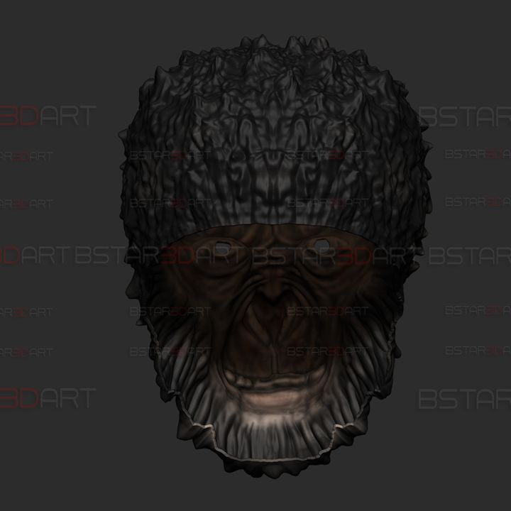 3D Printable Monkey Man Mask - Halloween Cosplay by 3DpropsDesigns