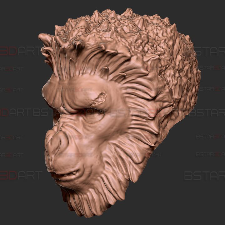 3D Printable Monkey Man Mask - Halloween Cosplay by 3DpropsDesigns