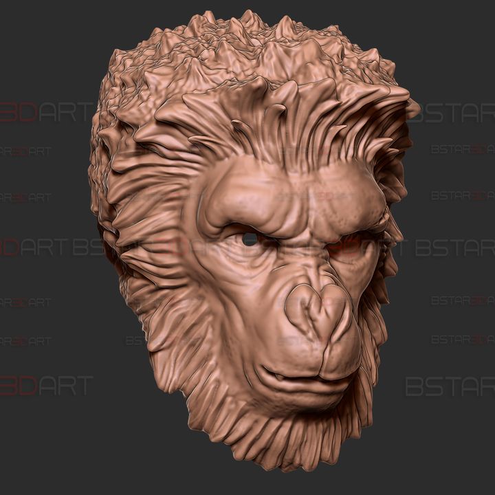 3D Printable Monkey Man Mask - Halloween Cosplay by 3DpropsDesigns