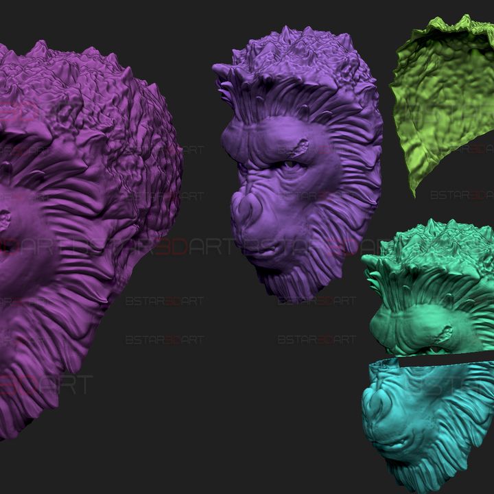 3D Printable Monkey Man Mask - Halloween Cosplay by 3DpropsDesigns