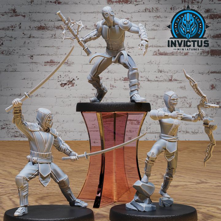 3D Printable Space Ninjas Attack Set / Comic Mutant Villains Encounter ...