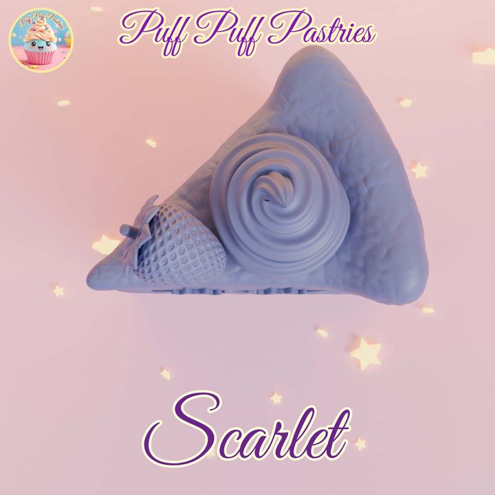 3D Printable Kawaii Triangle cake Scarlett by Puff Puff Pastries