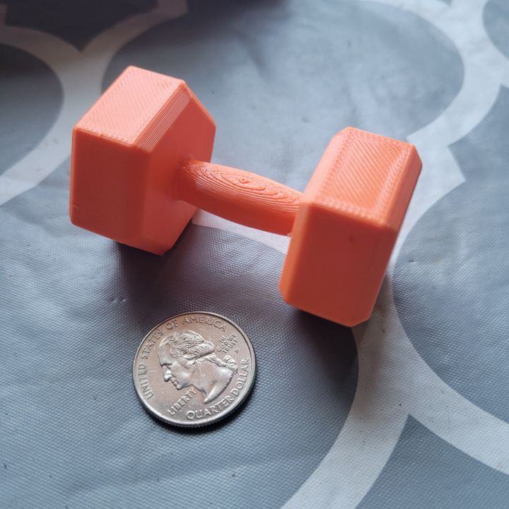 3D Printable Dumbbell Paper Weight by Nicholas Diaz