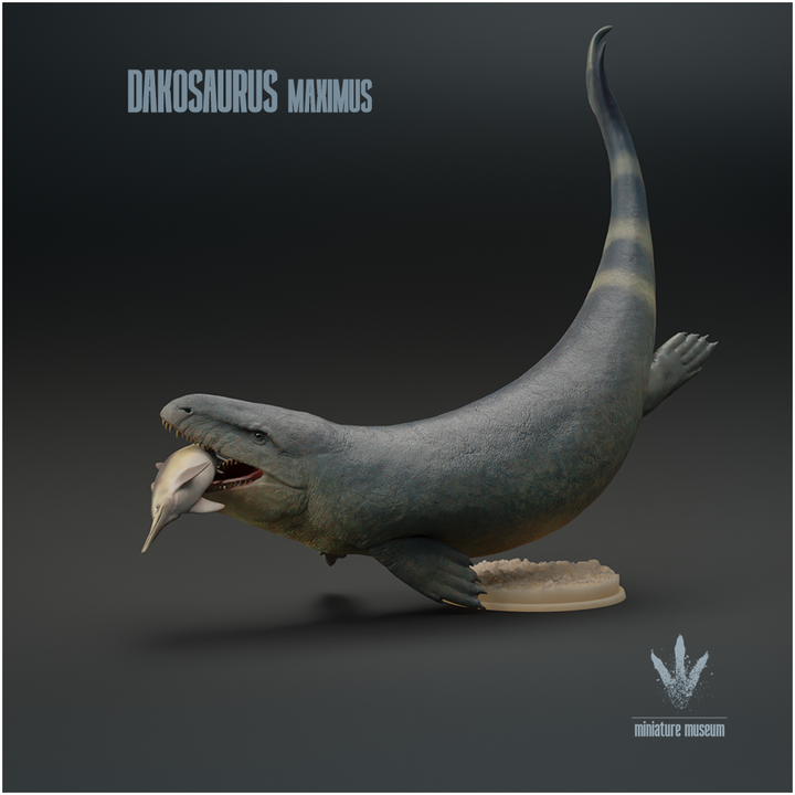3D Printable Dakosaurus maximus : Hunting by Miniature Museum