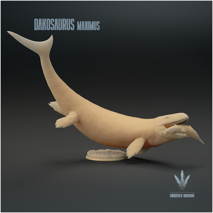 3D Printable Dakosaurus maximus : Hunting by Miniature Museum