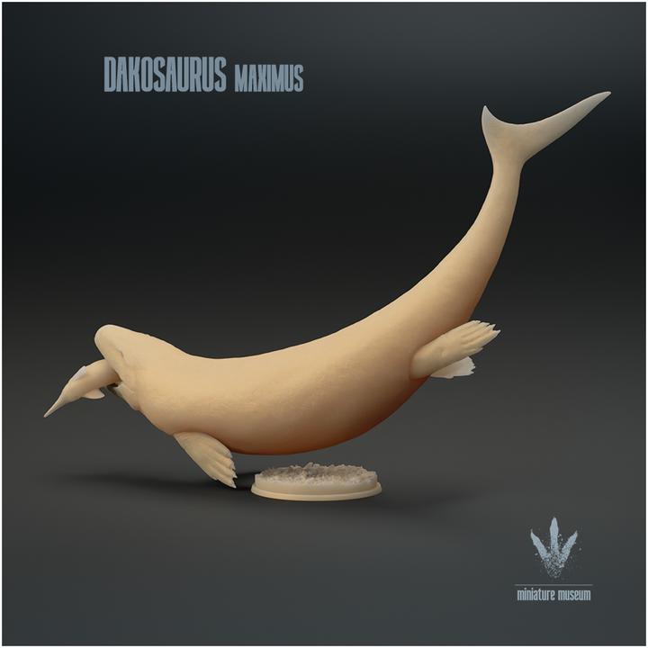 3D Printable Dakosaurus maximus : Hunting by Miniature Museum