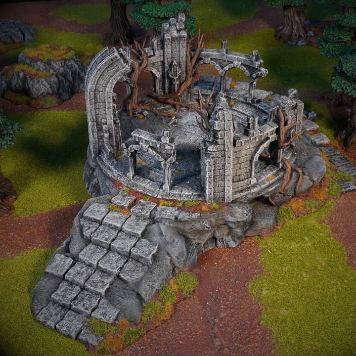 3D Printable Hill Top Ruin ~ STL Set by Conquest Creations