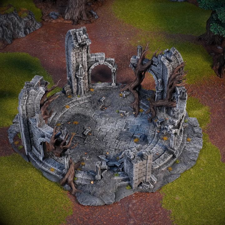 3D Printable Hill Top Ruin ~ STL Set by Conquest Creations