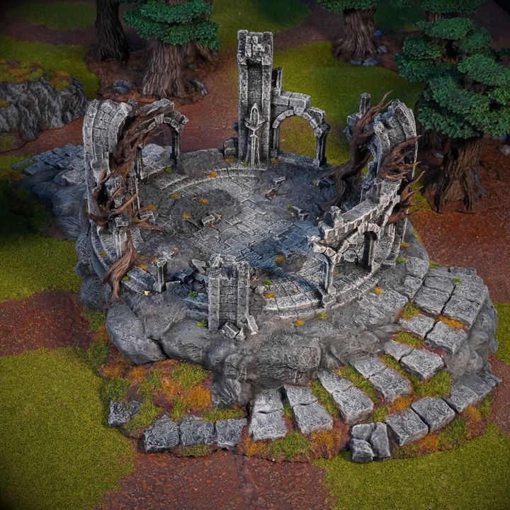 3D Printable Hill Top Ruin ~ STL Set by Conquest Creations