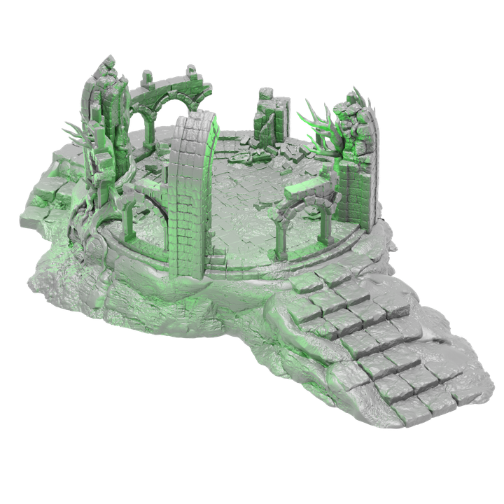 3D Printable Hill Top Ruin ~ STL Set by Conquest Creations