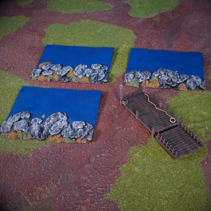 3D Printable River and Ferry ~ STL Set by Conquest Creations