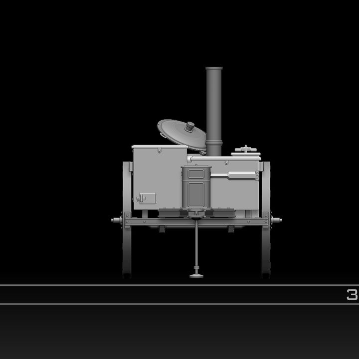 3D Printable field kitchen and german soldiers by Dmitry Tishchenkov