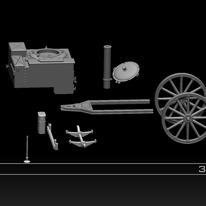 3D Printable field kitchen and german soldiers by Dmitry Tishchenkov