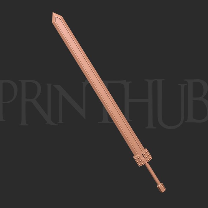 3D Printable Guts Raider Sword Cosplay prop by Printhub