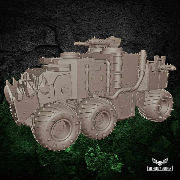 3D Printable Ork Battlewagon by Mike Jansen