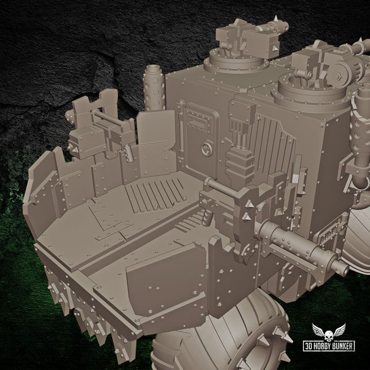 3D Printable Ork Battlewagon by Mike Jansen