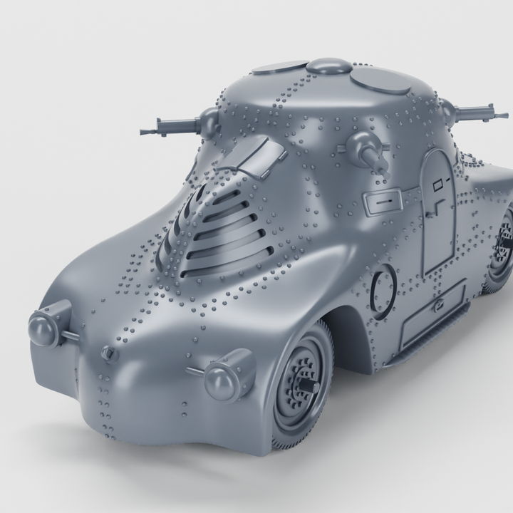 3D Printable Armored car Skoda PA-II Zelva (OA vz.23, Turtle) (Czech ...