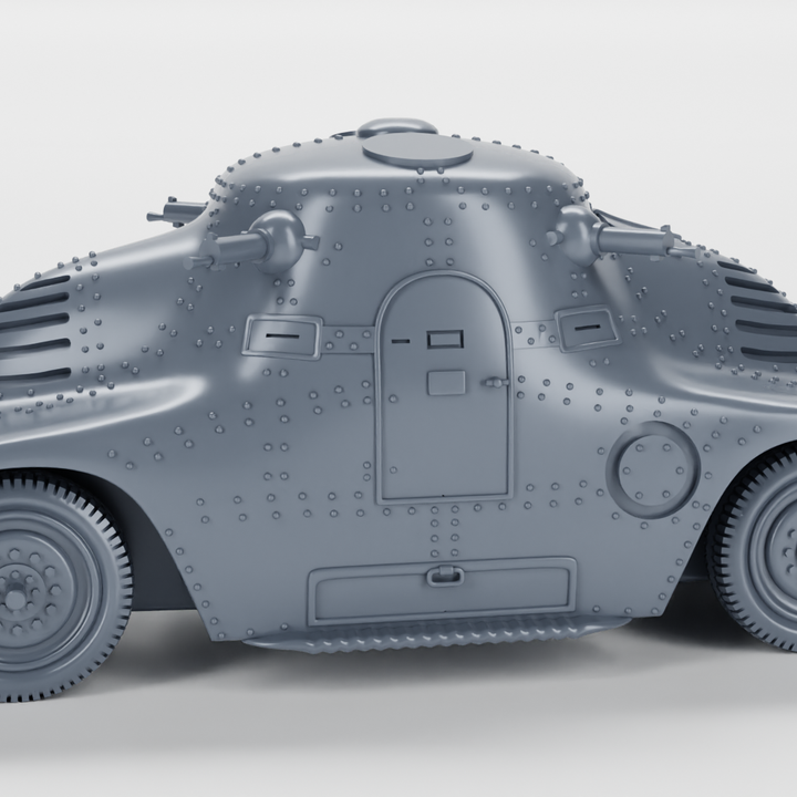 3D Printable Armored car Skoda PA-II Zelva (OA vz.23, Turtle) (Czech ...
