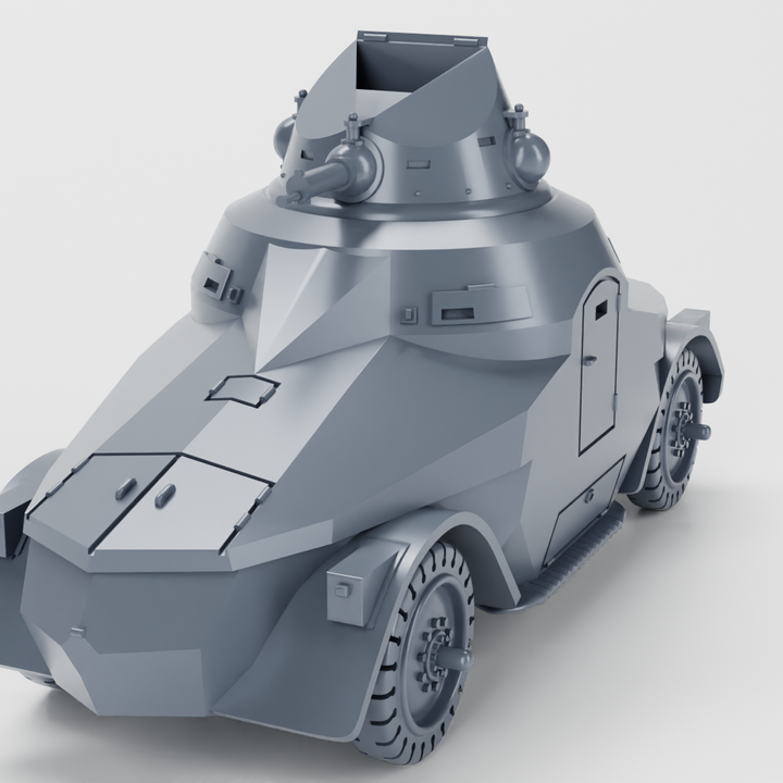 3D Printable Armored car Skoda PA-III (OA vz.27) (Czech, WW2) by Wargame3d
