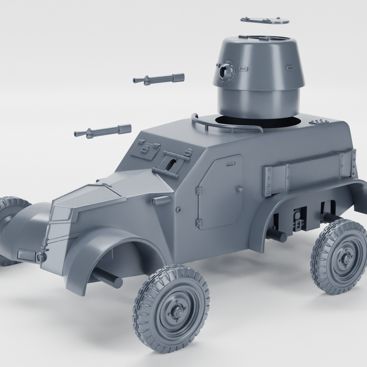 3D Printable Armored car Tatra OA vz.30 (Czech, WW2) by Wargame3d
