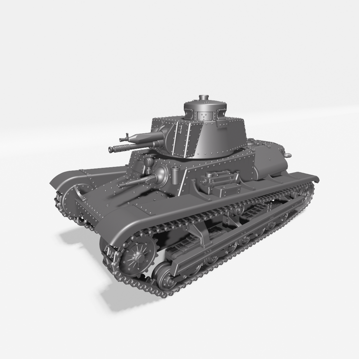 3D Printable Light Tank CKD LT vz.34 (Skoda) (Czech, WW2) by Wargame3d