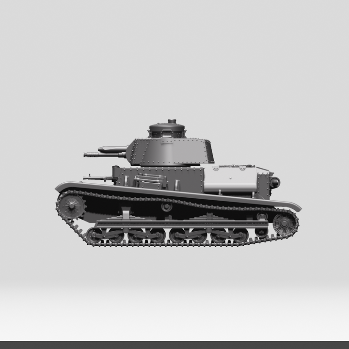 3D Printable Light Tank CKD LT vz.34 (Skoda) (Czech, WW2) by Wargame3d