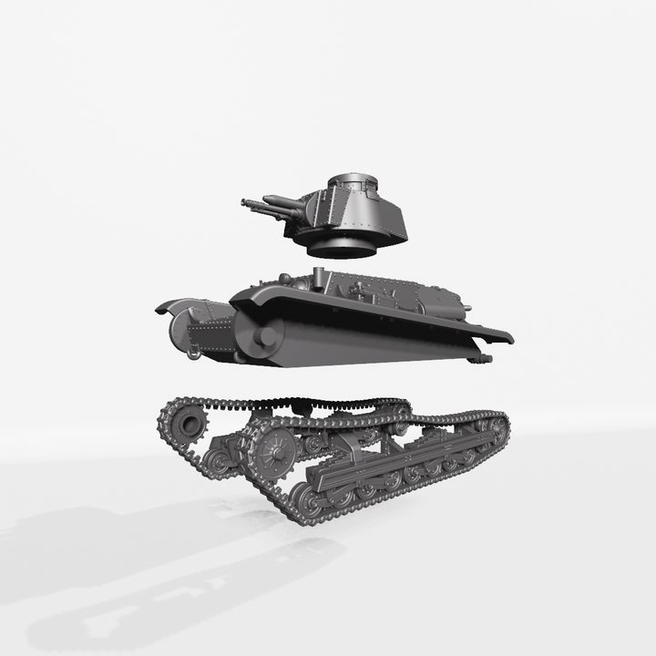 3D Printable Light Tank CKD LT vz.34 (Skoda) (Czech, WW2) by Wargame3d