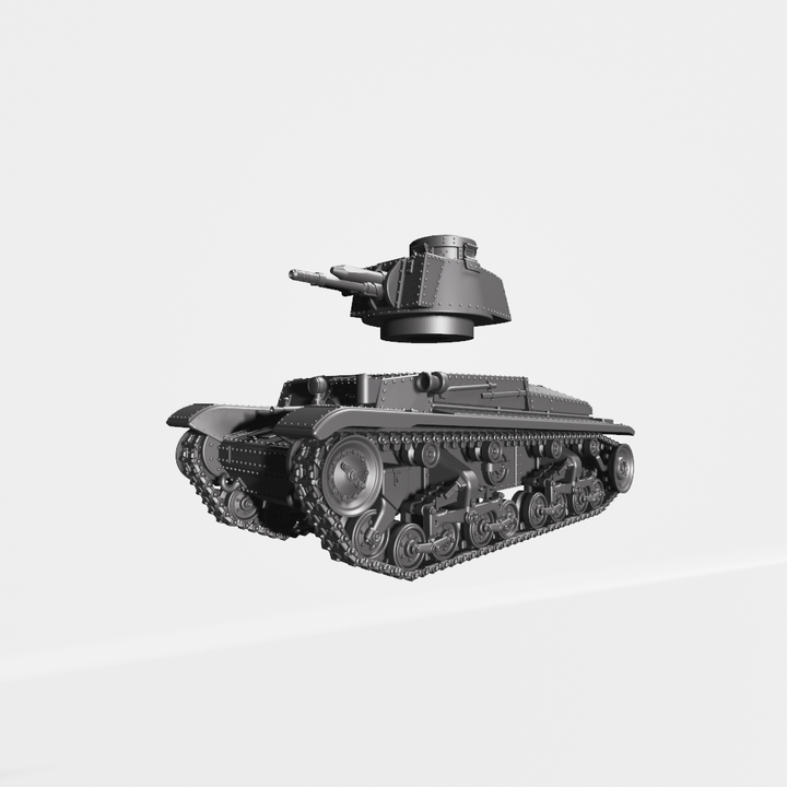 3D Printable Light Tank CKD LT vz.35 (Skoda) (Czech, WW2) by Wargame3d