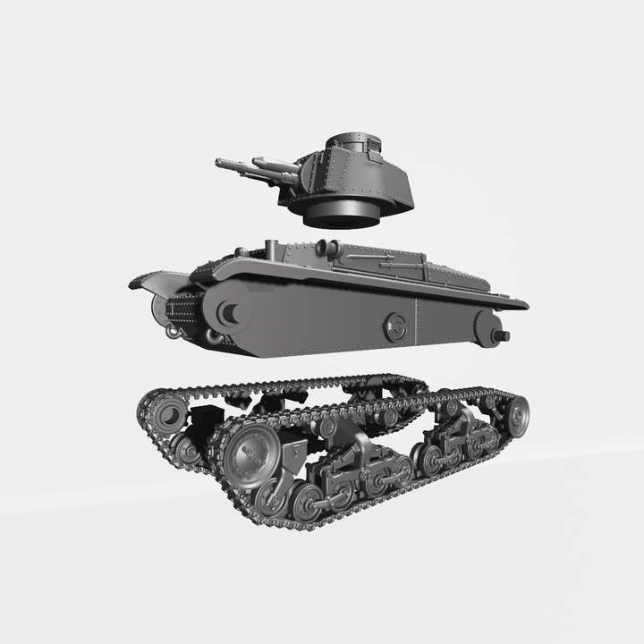 3D Printable Light Tank CKD LT vz.35 (Skoda) (Czech, WW2) by Wargame3d