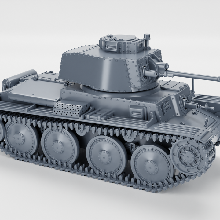 3D Printable Light Tank CKD LT Vz.38 (Skoda) (Czech, WW2) by Wargame3d