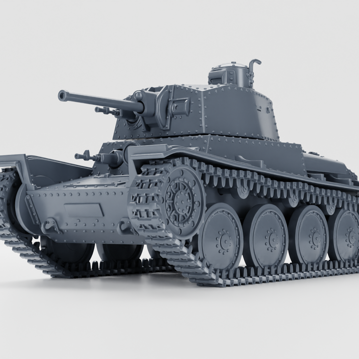 3D Printable Light Tank CKD LT Vz.40 (Skoda) - 2 options (Czech, WW2 ...