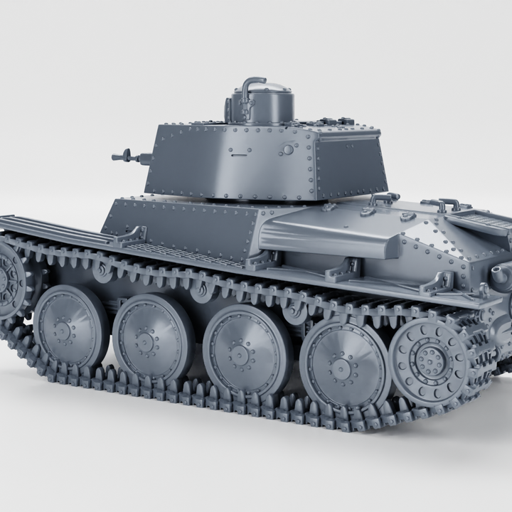 3D Printable Light Tank CKD LT Vz.40 (Skoda) - 2 options (Czech, WW2 ...