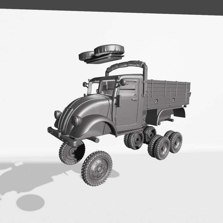 3D Printable Tatra 82 Medium truck (6x6) (Czech, WW2) by Wargame3d
