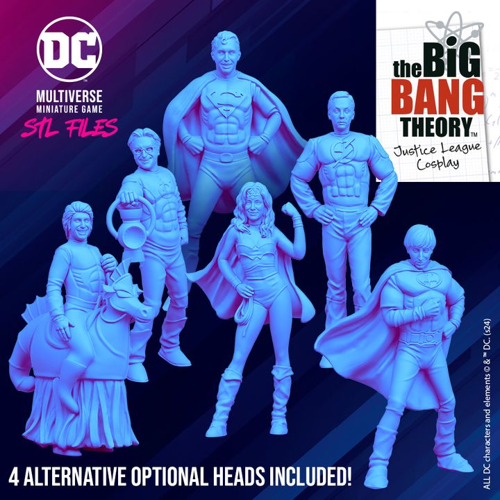3D Printable BIG BANG THEORY - Justice League Cosplay STL Files by ...