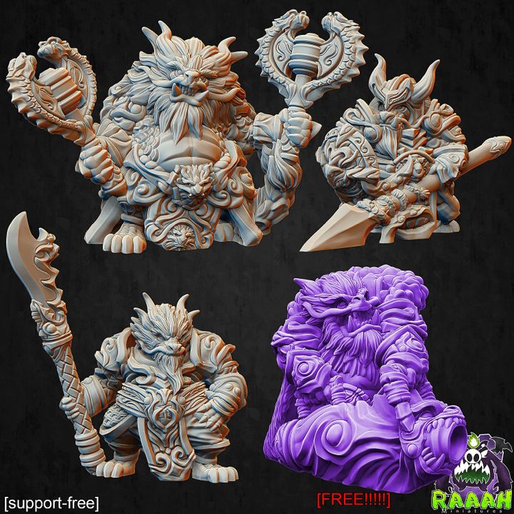 3D Printable Dragonspawn [SUPPORT FREE] by RAAAH Miniatures