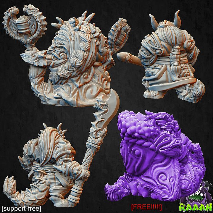 3D Printable Dragonspawn [SUPPORT FREE] by RAAAH Miniatures