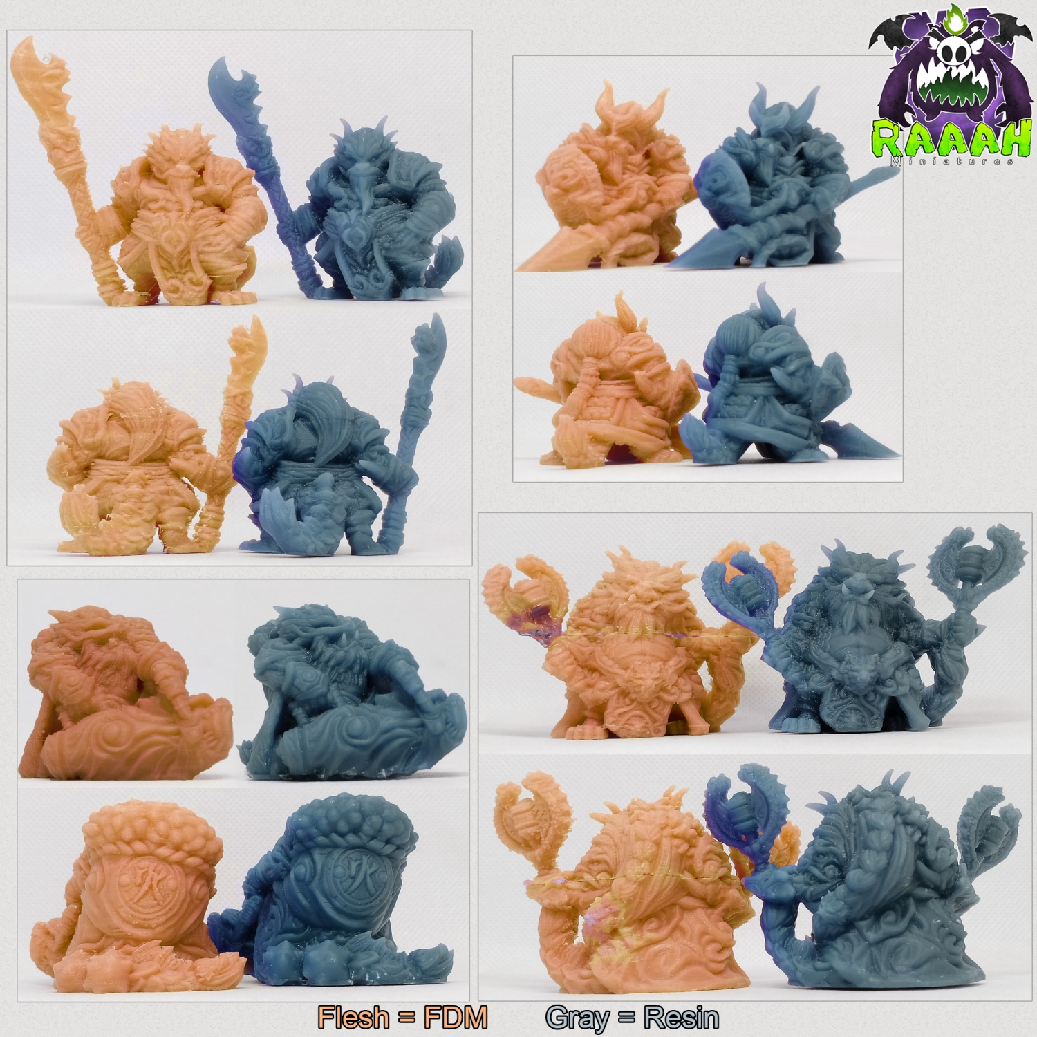 3D Printable Dragonspawn [SUPPORT FREE] by RAAAH Miniatures