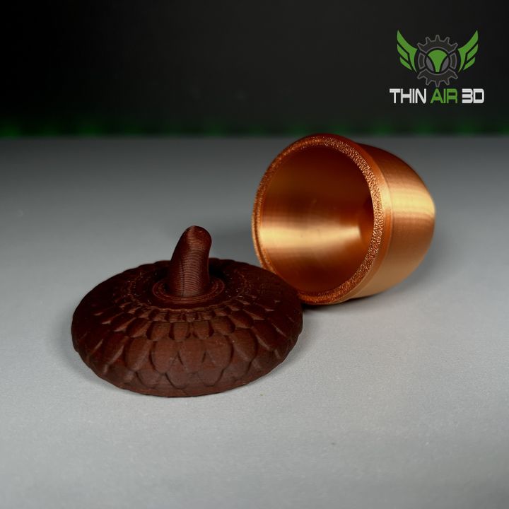 3D Printable Acorn Stash Jar / Geocache by Thin Air 3D