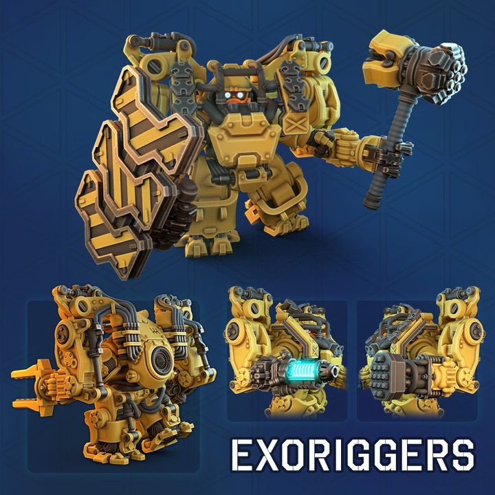 3D Printable Supermassive Space Dwarves: Exoriggers by Treadhead Rad