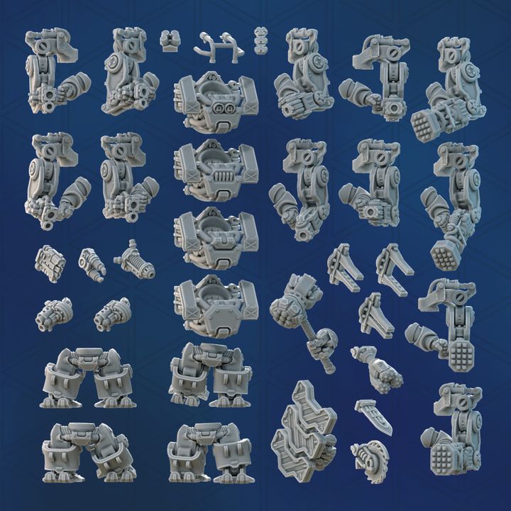 3D Printable Supermassive Space Dwarves: Exoriggers by Treadhead Rad