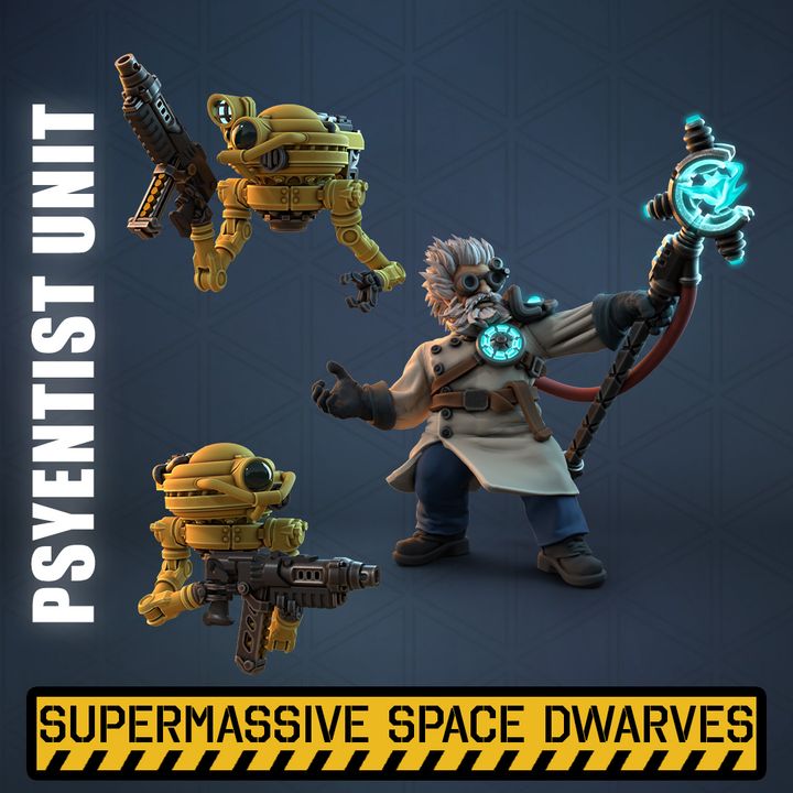 3D Printable Supermassive Space Dwarves: Psyentist Unit by Treadhead Rad