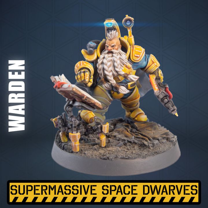 3D Printable Supermassive Space Dwarves: Warden by Treadhead Rad