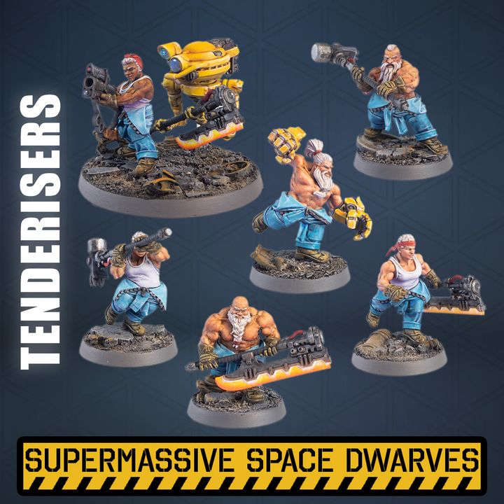 3D Printable Supermassive Space Dwarves: Tenderisers by Treadhead Rad