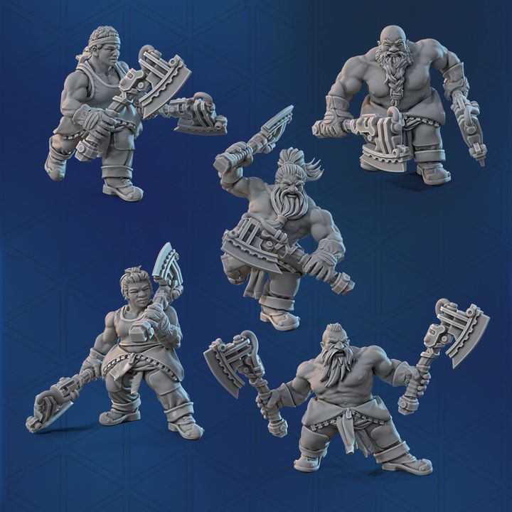 3D Printable Supermassive Space Dwarves Kickstarter Bundle by Treadhead Rad