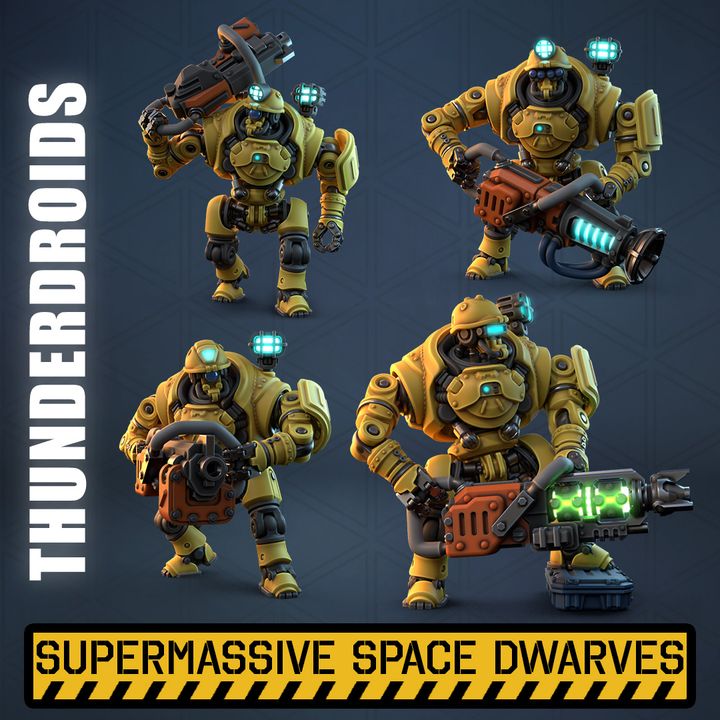3D Printable Supermassive Space Dwarves Kickstarter Bundle by Treadhead Rad