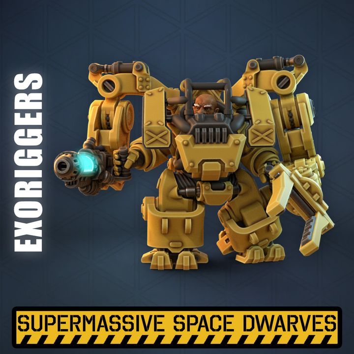 3D Printable Supermassive Space Dwarves Kickstarter Bundle by Treadhead Rad