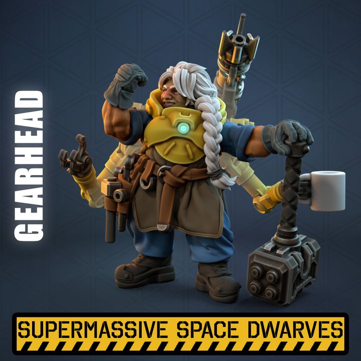 3D Printable Supermassive Space Dwarves Kickstarter Bundle by Treadhead Rad
