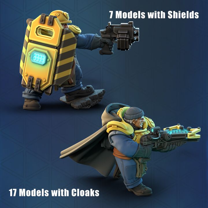 3D Printable Supermassive Space Dwarves Kickstarter Bundle by Treadhead Rad